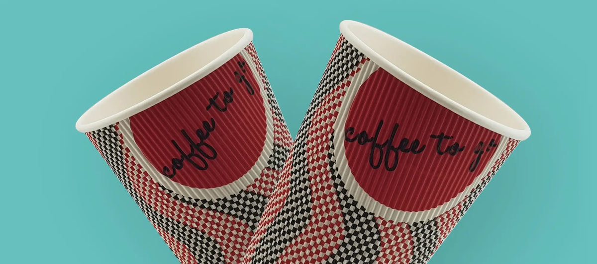 Red "coffee to go" Aqueous - Triple Wall – Majestic Packaging