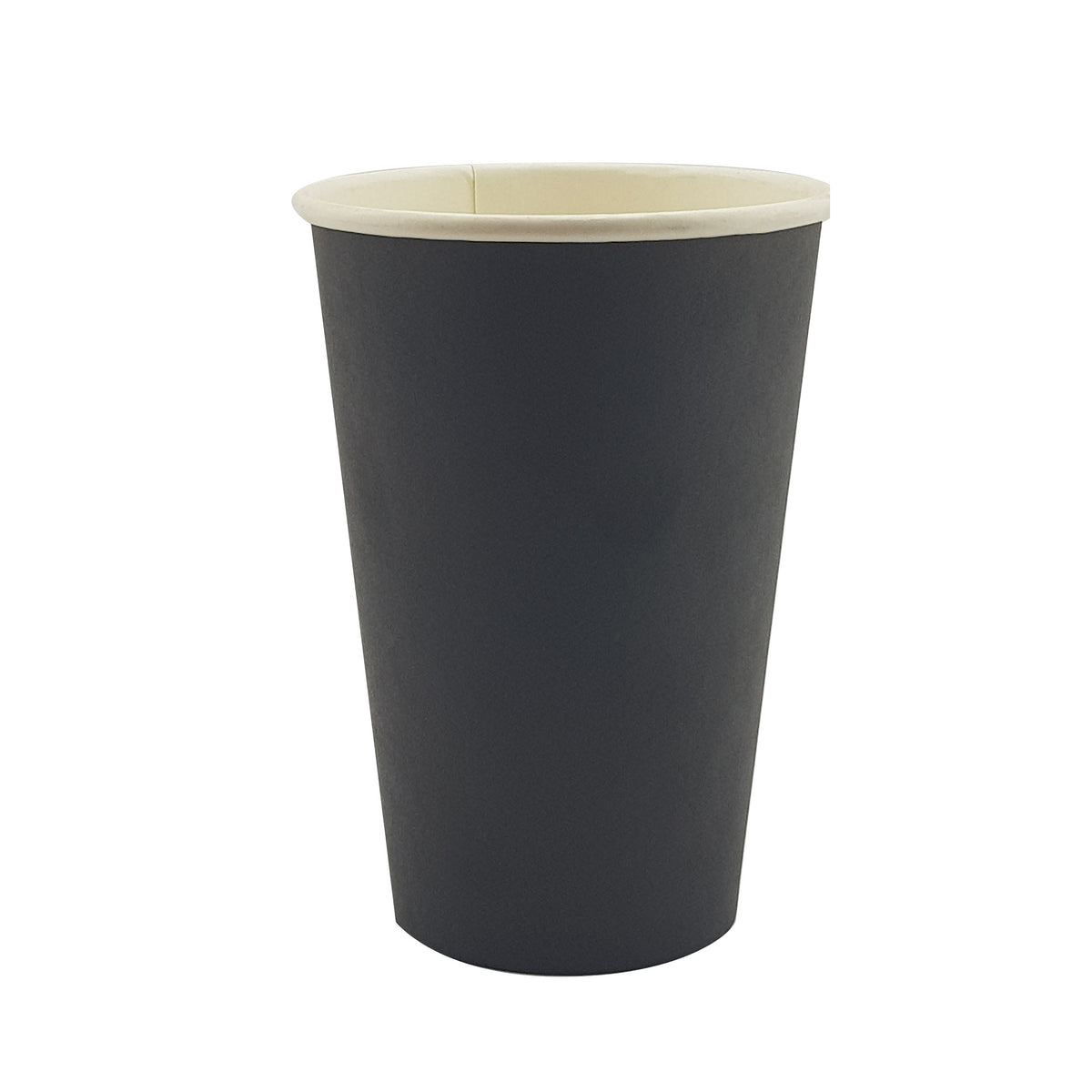 16oz / 90mm Black Single Wall Aqueous Coated Cup – Majestic Packaging